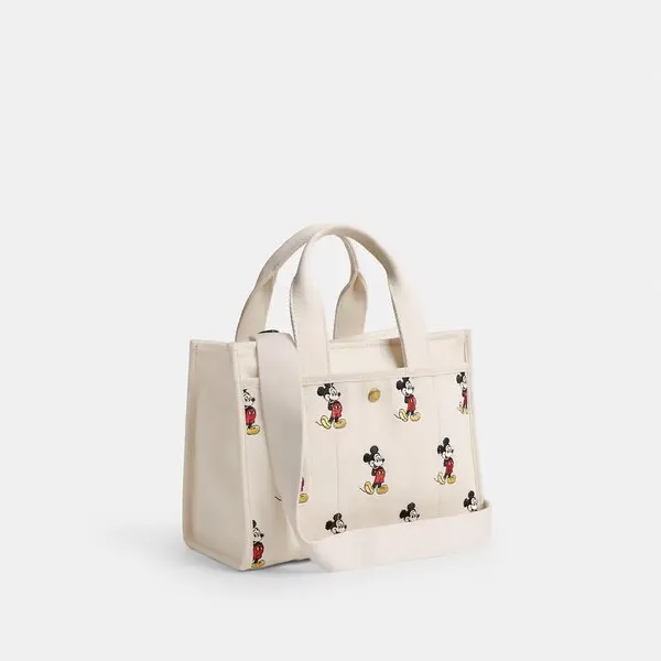 Coach Disney X Cargo Tote Bag 26 With Mickey Mouse - Brass/Ivory